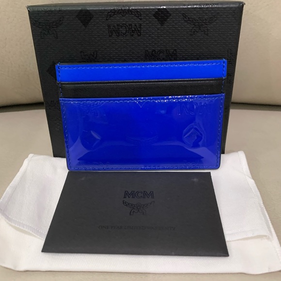 MCM | Accessories | Mcm Patricia Monogrammed Patent Leather Mini Card ...